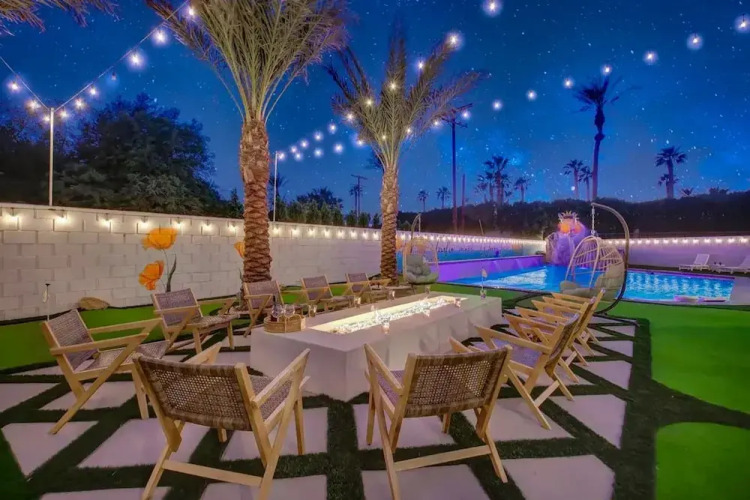 Wow The Hamptons Pickleball Massive Pool Slide - Indio, CA