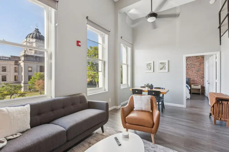 Rustic-industrial Loft With Courthouse Views 3 Bedroom Apts - Bloomington, IN