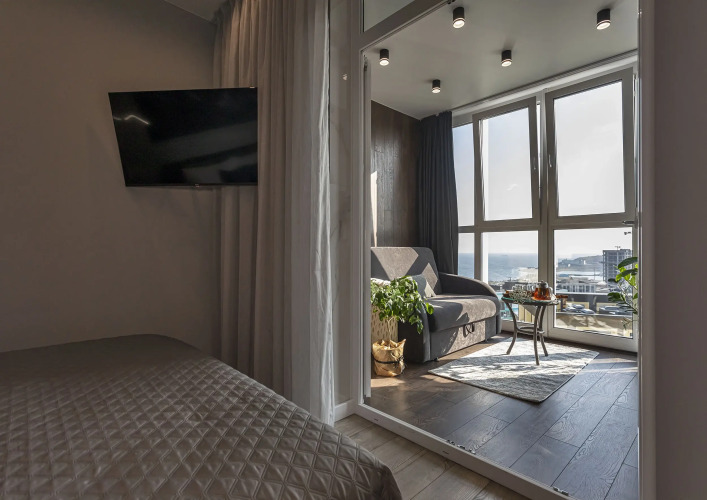 Квартира С видом на Море Высокий Этаж Витражные Окна - Владивосток