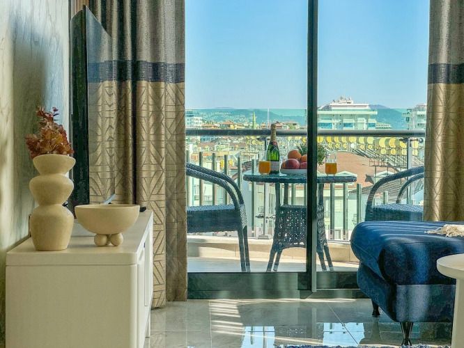 1+1 Qoople Excellence C37 S Vidom Na More I Gory Dlya Vsey Semi Apartments - Alanya