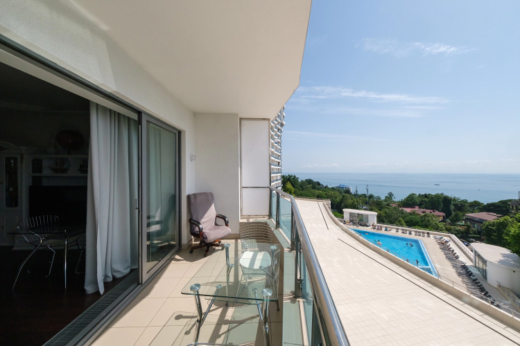 Bolshaya Odnokomnatnaya S Super Vidom Na More 1-4 Chel Globus Flat - Sochi