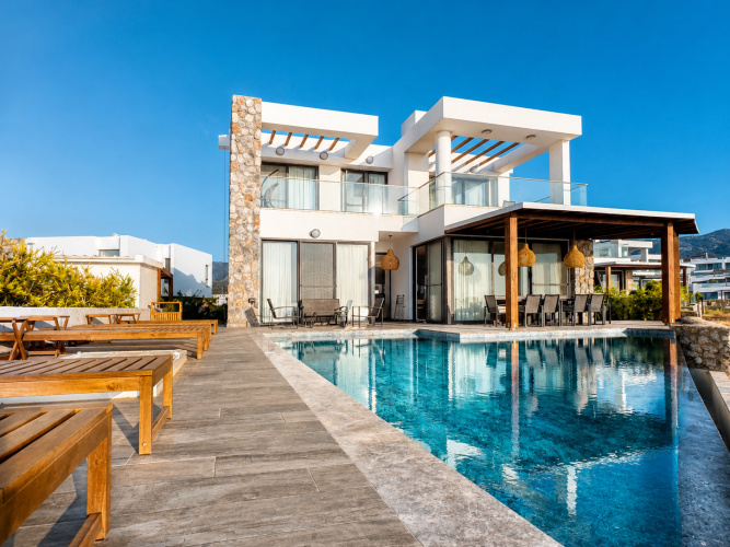 S Vidom Na More Villa V Esentepe 4 Spalni Deja Blue Apartments - Кирения