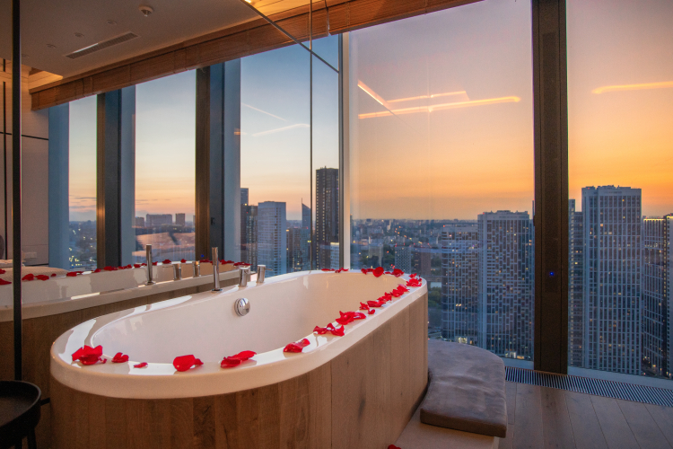 Sky City Moscow Vanna U Okna! Zakatnaya Storona Na Vsyu Moskvu Apartments - Moscow